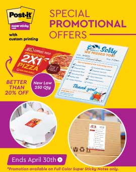 Sales Tools - Post-it® Custom Printed Products